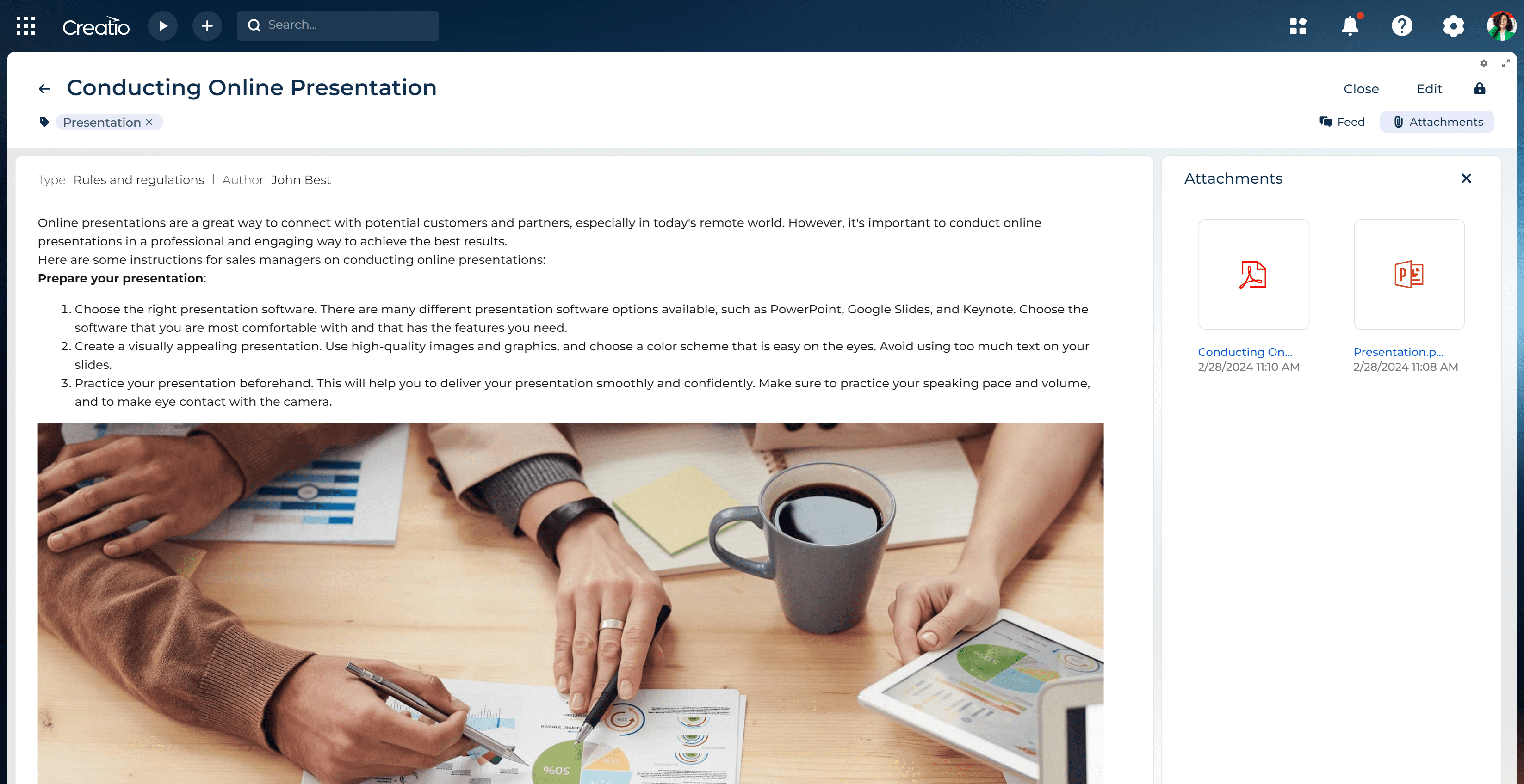 Knowledge Management | Creatio Marketplace